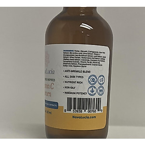 Vitamin C Serum for Face Anti Aging with Aloe Vera & Pro Vitamin Fruit Extracts Anti-Oxidant Anti Wrinkle Boost Collagen Production Day & Night 2oz