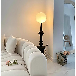 WouND Floor Lamp Retro Floor Lamp Living Room Sofa Bedroom Standing Lamp Acrylic Lampshade 3 Color Dimmable Standing Lamp Reading Light