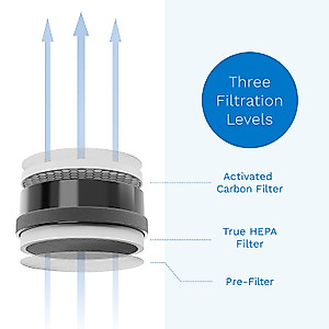 hOmeLabs True HEPA H13 Air Purifier Replacement Filter - Fits HME020248N - Lasts for 90 Days or 3 Months Equivalent to 2,100 Hours - 2 Packs
