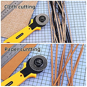 Break Leather Art Rotary Cutter Professional 45mm Rotary Fabric Cutting Machine, Ergonomic Soft Handle Rotary Drum Cutter for Cutting Quilted Fabrics and Crafts.