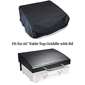 [Clearance] AJinTeby 22 Inch Griddle Cover and Carry Bag for Blackstone 22" Tabletop Griddle with Hood, Pit BOSS PB336GS Camp Chef, Royal Gourmet 2 Burner Griddle, 600D Heavy Duty Cover - Heighten