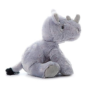 The Petting Zoo Rhino Stuffed Animal, Gifts for Kids, Wild Onez Zoo Animals, Rhino Plush Toy 8 inches