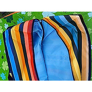 AI-LAFU 1pc Storage Clothes Bag, Large Capacity Supper Strong Orange Stripes Storage Bag, Waterproof Sturdy Oxford AILAFUXLD-O 0