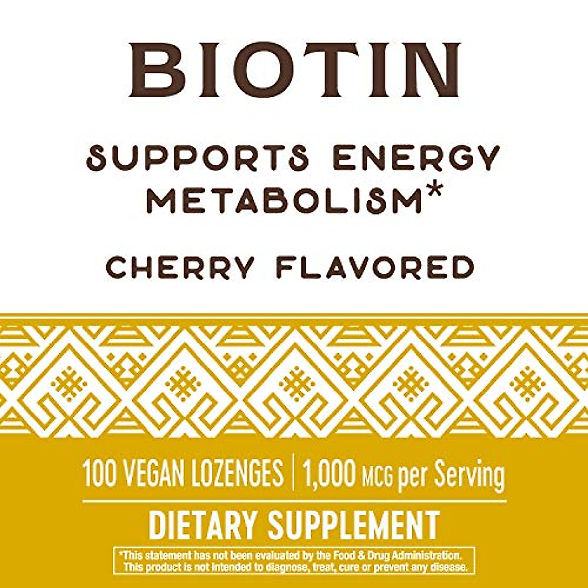 Nature's Way Biotin Lozenges, 1,000 mcg per serving, 100 Count