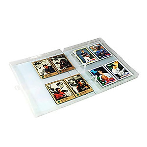 EnvyPak Platinum Series 4 Pocket Trading Card Page for Mini Binders - Pack of 20 Pages