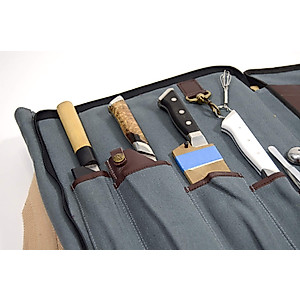 Chef Pack Knife Carrier Backpack With Shoulder Straps – Professional Canvas Travel Case With Organizer Slots For Knives Pens Pencils & Spoon