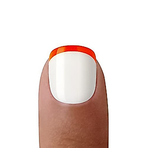 KISS imPRESS Mini Press-On Nails Manicure for Kids - 'French Pop' - Beginner Nail Art Set with Nail File & 20 Fake Nails