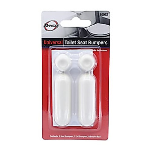 Danco 10062 Universal Bumper, for Use with Toilet Seats, Rubber, 1 Pack, White