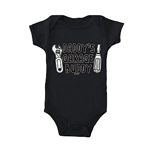 Haase Unlimited Daddy's Garage Buddy - Tools Mechanic Bodysuit (Black, 6 Months)