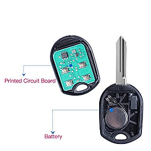 Key Fob Replacement Fits for Ford Explorer 2001-2015 Mustang 2005-2014 Expedition 2003-2017 Edge 2007-2015 Focus 2006-2011 Mercury Sable 2000-2009 Mazda Car Keyless Entry FCCID: CWTWB1U793 Pack of 1