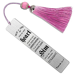YUWANTR Trust in The Lord with All Your Heart Metal Bookmark Book Lover Gifts for Women Teens Students Friends Bookworm Readers Christian Religious Gifts for Women Men