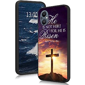 BREIDMKFM Case for OnePlus Nord N20 5G, for OnePlus Nord N20 5G Phone Case, Slim Lightweight Shockproof Soft Protective TPU Case Cover Fit for 1+ Nord N20 5G, Jesus Bible Cross Christian