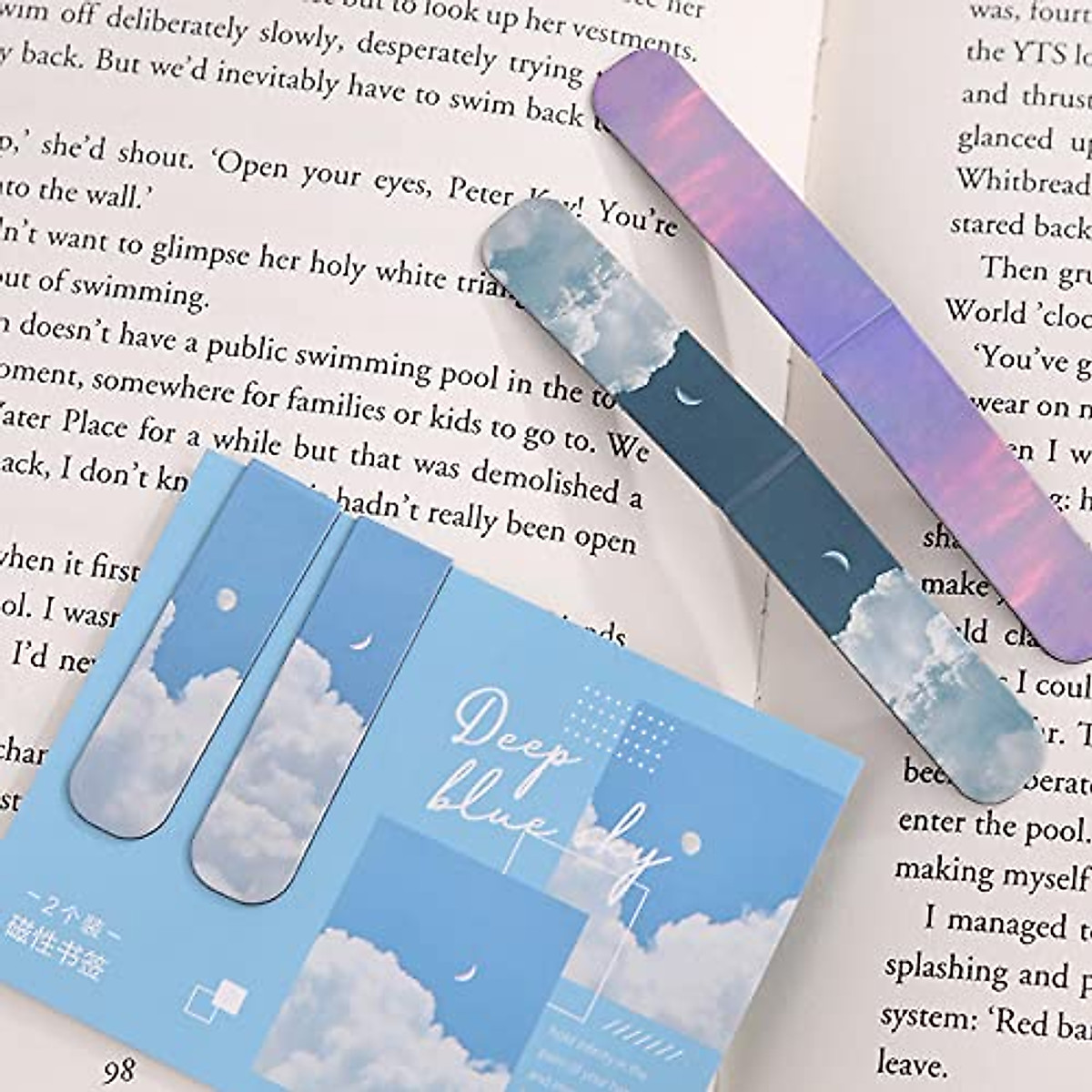 Magnetic Bookmarks Magnet Page Markers, Magnetic Page Clip for Students Teachers, Fun Book Marks for Reading(12 Pieces)