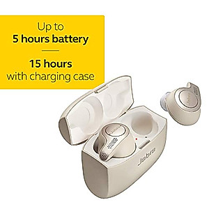 Jabra Elite 65t Earbuds – Alexa Built-in, True Wireless Earbuds with Charging Case, Gold Beige – Bluetooth Earbuds Engineered for The Best True Wireless Calls and Music Experience