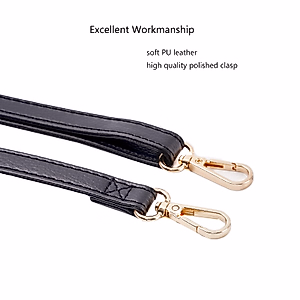 Xiazw Adjustable Soft PU Leather Shoulder Crossbody Purse Strap Bag Chain Replacement (Red - Gold)