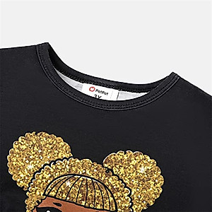 L.O.L. Surprise! Girls Clothes Set Character Print Short Sleeve Tee Top and Shorts Girl Clothes Black 8-9 Years