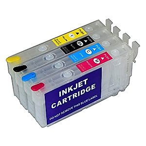 CRUMPS T822 T822XL Refillable Ink Cartridge Without Chip Compatible with E-pson Workforce WF-3820 WF-4820 WF-4834 WF-4830 Printer