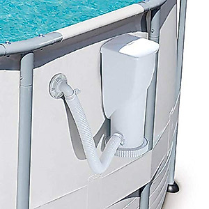 Summer Waves SkimmerPlus P53FX1500 1500GPH Above Ground Swimming Pool 120V GFCI Skimmer Filter Pump System with 1.25" Circle Connection and Hose