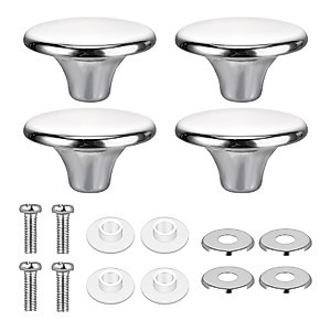 Dutch Oven Knob, Stainless Steel Replacement Handle, Stainless Steel Replacement Knob Pot Lid Handle, Compatible with Le Creuset, Aldi, Lodge, and Other Enameled Cast-Iron Dutch Oven, 4 Sets