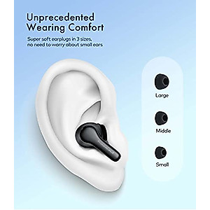 FUNSOUND Wireless Earbuds, Bluetooth Earbuds Noise Cancelling with 4 ENC Microphones, 60 Hrs Playtime, IPX7 Waterproof Bluetooth 5.3 in-Ear Stereo Headphones for iPhone | Android, Black