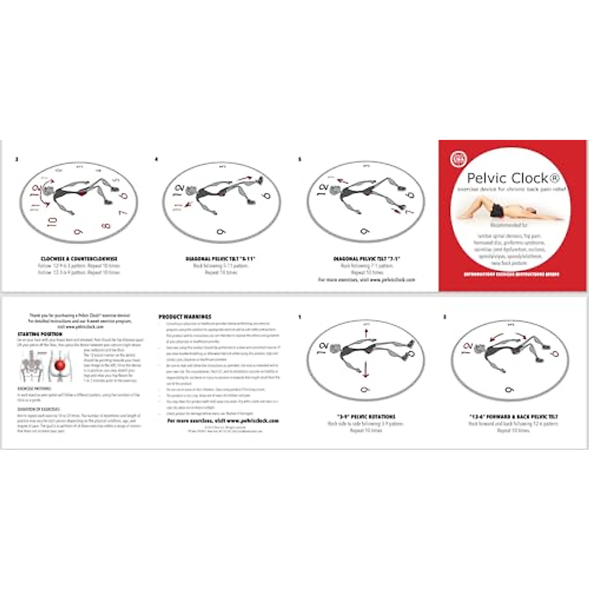 Pelvic Clock® Exercise Device for Chronic Hip & Lower Back Pain Relief