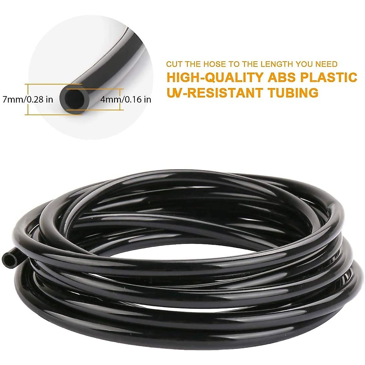 VAlinks Garden Automatic Drip Irrigation Set, 33ft/10m Drip Irrigation Kits with Adjustable Copper Nozzles Drippers,1/4" Blank Tube Watering Kit for Patio Lawn Garden Greenhouse Flower Bed