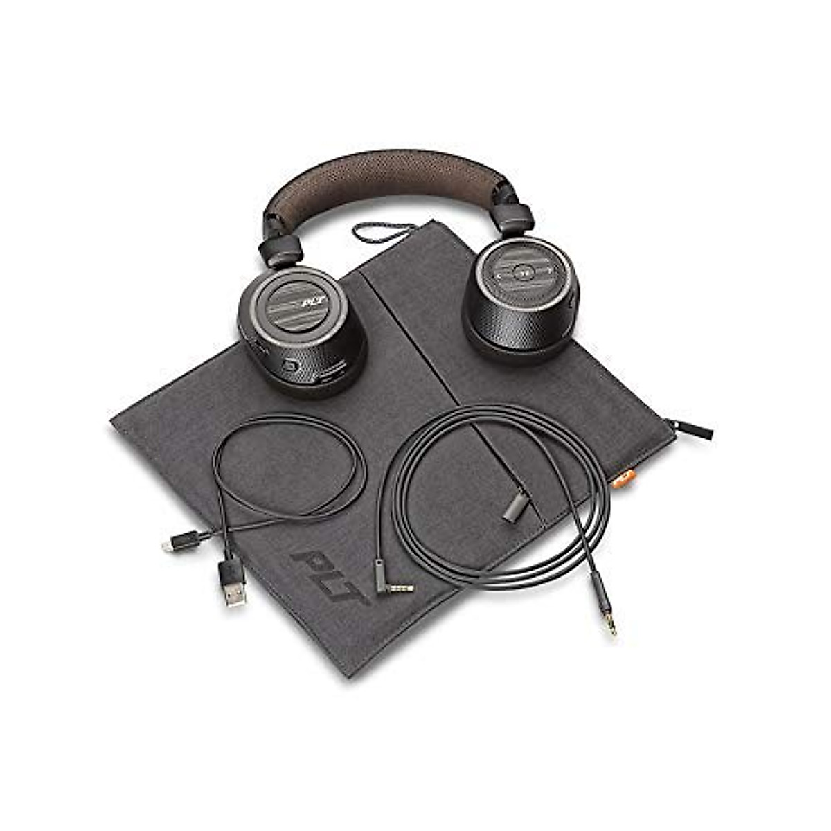 Plantronics Wireless Noise Cancelling Backbeat, Headphones, Black and Tan, Pro 2 (Renewed)