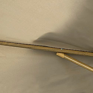 Outsunny 9' Patio Umbrella with Push Button Tilt and Crank, Double Top Ruffled Outdoor Market Table Umbrella with 8 Ribs, for Garden, Deck, Pool, Brown