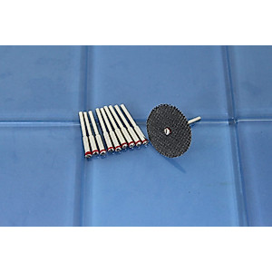 TMAX 10 pc 2 mm (5/64 Inch) Cut Off Wheel Screw Mandrel 1/8 Inch Shank Holder for Dremel Rotary Tools