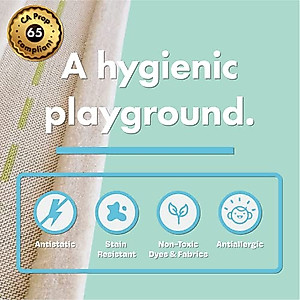 IVI Playhouse Green 3D Play Mat, Non-Toxic, Stain Resistant, Educational Montessori Activity Toys for Kids, Medium, 59" L x 39" W
