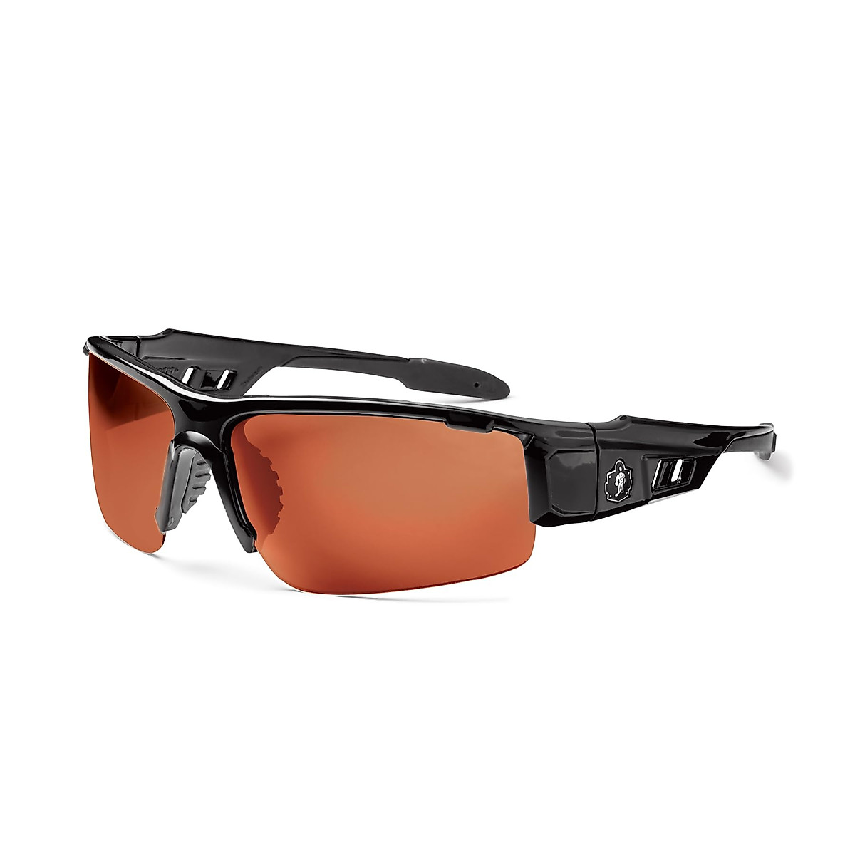 Ergodyne Skullerz Dagr Polarized Safety Sunglasses- Black Frame, Copper Lens