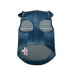 Dolly Doggy Parton Blue Denim Jacket with Collar for Dogs, Dog Apparel