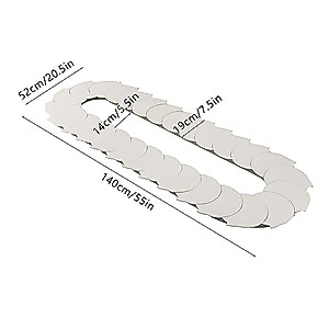 1.4m Food Serving Train Dining Table Turntable,360° Manual Swivel Adjustable Dining Table,Heavy Duty Rotating Turntable,Lazy Susan Dining Table,for Dining Room,Party,Banquet and Wedding Decor