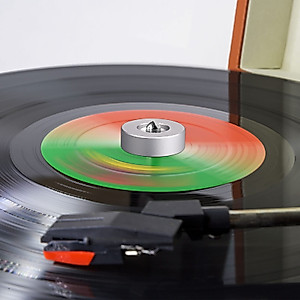 45 Record Adapter for Turntable RPM Record Player for 7 Inch Vinyl Record Players Turntables Solid Aluminum Dome (Silver)