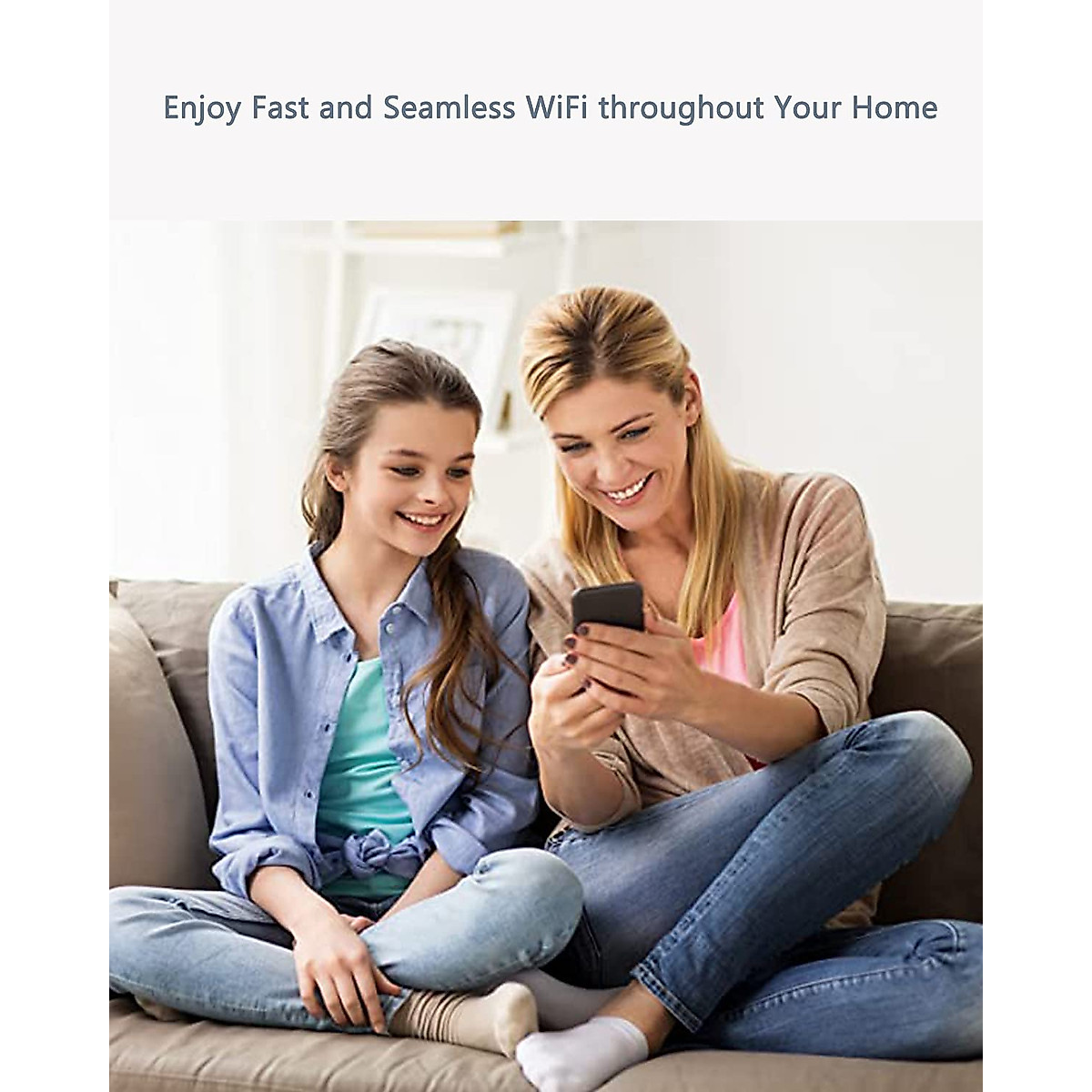 Whole Home Mesh WiFi System 2.4+5.8GHZ WiFi Extender- Up to 4500 Sq.ft. Coverage - Support 90 Client Devices - WiFi Router/Extender Replacement with 3 Ethernet Ports and Cables, Easy Setup, 3-Pack