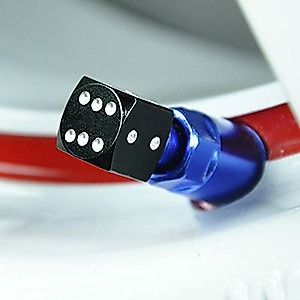 SUWEILE SZSZ 5pcs Aluminum Dice Valve Caps Tire Air Valve Stem Cap Cover for Car Trunk Mountain Road Bike Bicycle Wheel 0212 (Color : Gold)