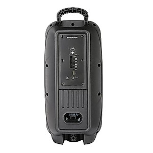 QFX PBX-8008SM TWS Bluetooth 8” Woofers Rechargeable Portable Speakers with AC Adapter and Microphone,Black