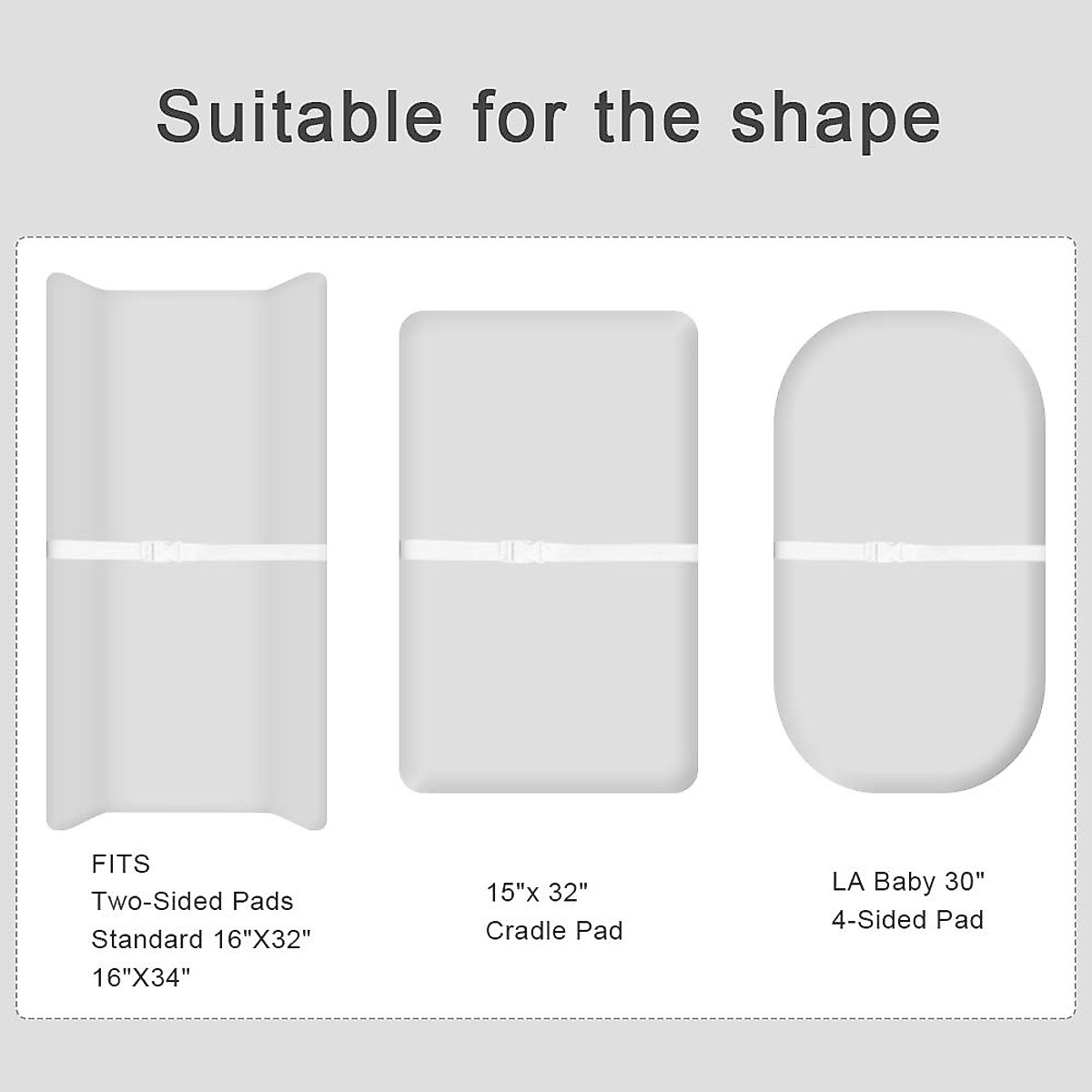 Super Soft and Comfy Changing Pad Cover for Baby by BlueSnail (White)