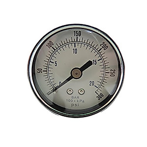 HEAVY DUTY IN-LINE COMPRESSED AIR PRESSURE REGULATOR FOR AIR COMPRESSOR, 7 TO 215 PSI ADJUSTABLE, HIGH FLOW RATE, WALL BRACKET AND GAUGE INCLUDED (3/4" NPT, 140 CFM)