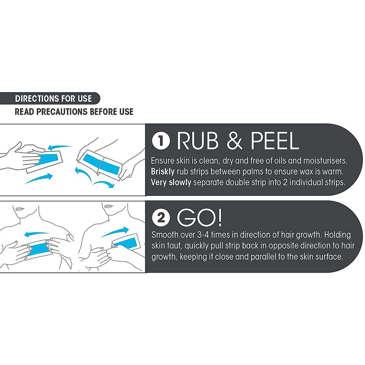 Nad's For Men Body Wax Strips - Wax Hair Removal For Men - At Home Waxing Kit With 20 Waxing Strips + 2 Calming Oil Wipes