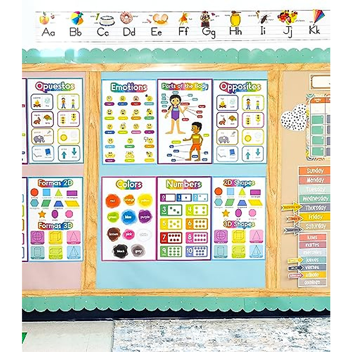 Carson Dellosa 16-Piece 11” x 17” Classroom Posters, Preschool Classroom Decorations, Kindergarten Educational Posters, 1st Grade Classroom Wall Decor, Learning Posters Bundle
