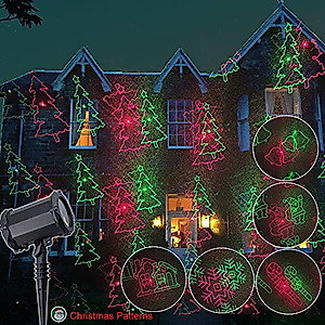 Lunhoo Christmas Laser Lights 18 pic Star Projector Party Lighting for Christmas Halloween and Holiday