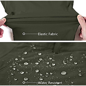 MAGNIVIT Men's Casual Hiking Travel Shorts Lightweight Quick Dry 3/4 Capri Shorts with Pockets Army Green