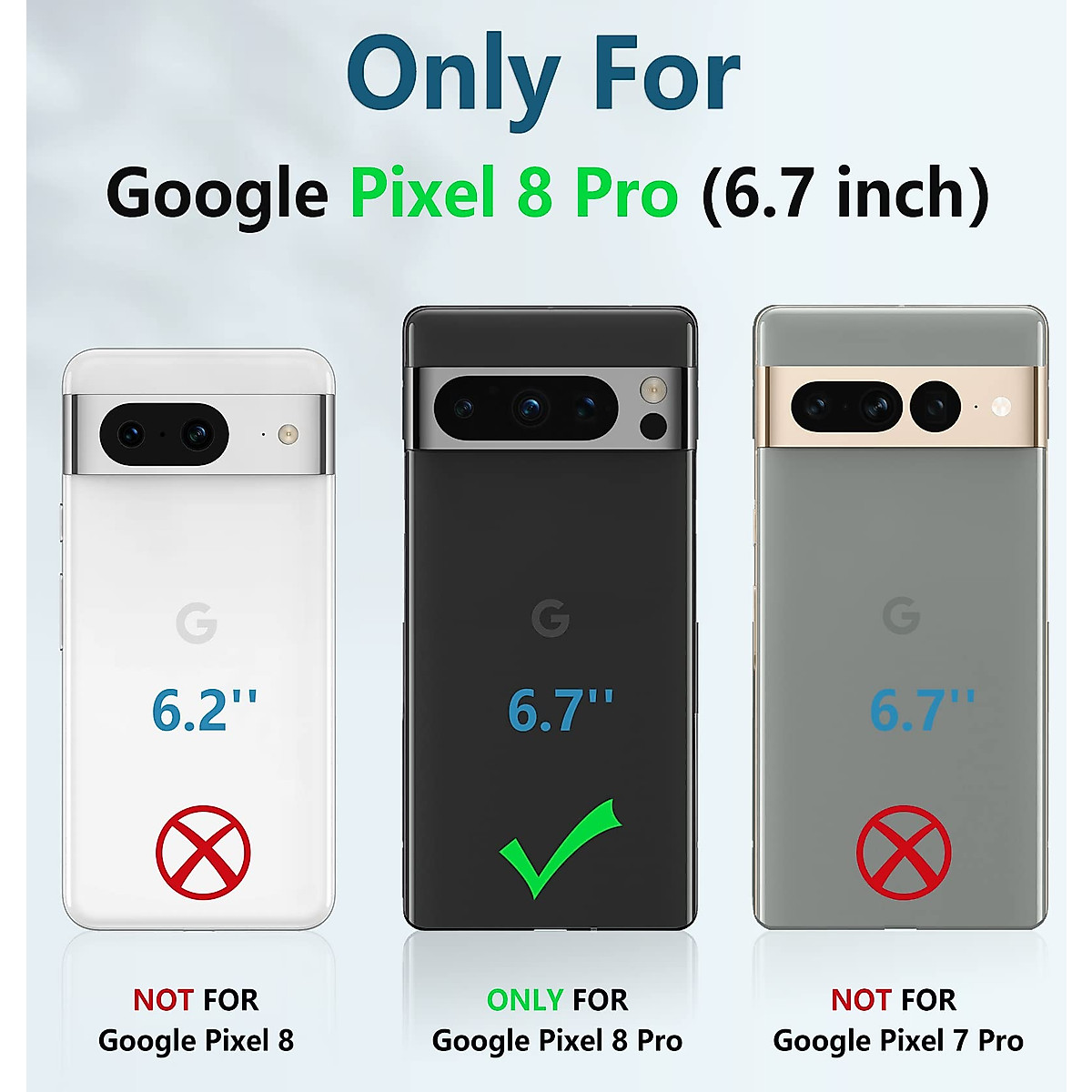 FNTCASE for Google Pixel 8-Pro Case: Military Grade Drop Proof Protective Rugged Pixel 8pro Cell Phone Cover with Kickstand & Slide | Shockproof Matte Heavy Duty Protection Tough Cases 6.7''- Green