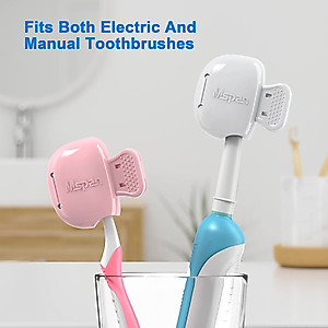 Mspan Electric Toothbrush Head Cover: Toothbrush Cap Travel Protector Plastic Brush Pod - 6 Packs