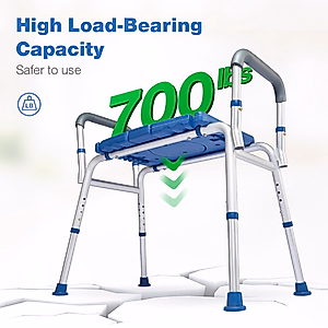 𝗚𝗿𝗲𝗲𝗻𝗖𝗵𝗶𝗲𝗳 𝗕𝗮𝗿𝗶𝗮𝘁𝗿𝗶𝗰 𝗦𝗵𝗼𝘄𝗲𝗿 𝗖𝗵𝗮𝗶𝗿 𝟳𝟬𝟬𝗹𝗯 Heavy Duty Shower Bench with Extra Wide Seat, Large Shower Seat with Handles for Inside Shower for Elderly Disabled Obesity