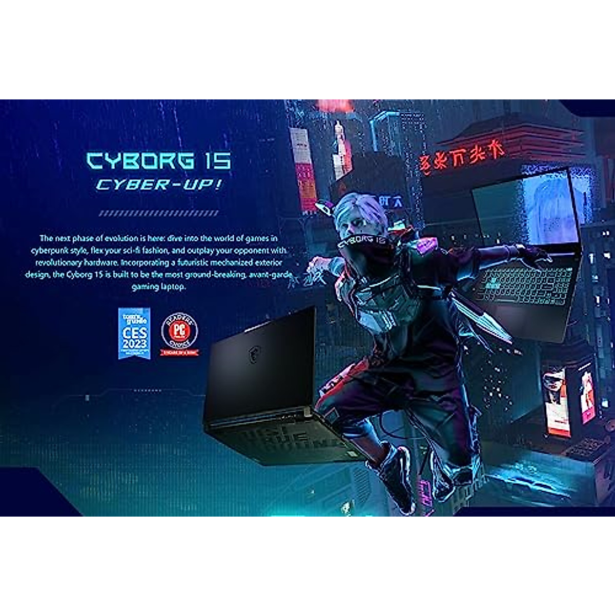 MSI Cyborg 15.6" FHD 144Hz Gaming Laptop | Intel i5-12450H | NVIDIA GEFORCE RTX 4050 | 16GB 4800MHz DDR5 RAM 1TB PCIe SSD | Windows11 Home | w/HDMI