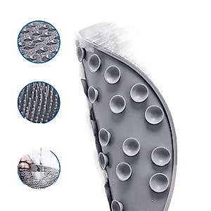 INGVY Dry Brushing Body Brush Lazy Man Rubbing Back and Rubbing Feet Artifact Bathroom Tool Sucker Brush Foot Massage Pad Shower Massage Non-Slip Bath Pad