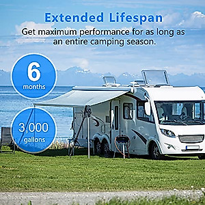 FS-TFC Garden Hose Water Filter 0.01 Micron Drinking Grade Filtration with Flexible Hose Protector Ideal for RV, Gardening, Farming, Pets and Marines, Drinking & Washing Water Filter