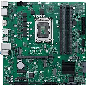 NVMe SSD M.2 slots,4 ASUS Pro Q670M-C-CSM LGA 1700 (Intel 12th Gen & Intel vPro) mATX Motherboard (PCIe 4.0, DDR5 4800, 2xNVMe SSD M.2, USB 3.2 Gen 2, ASUS Boot), Black
